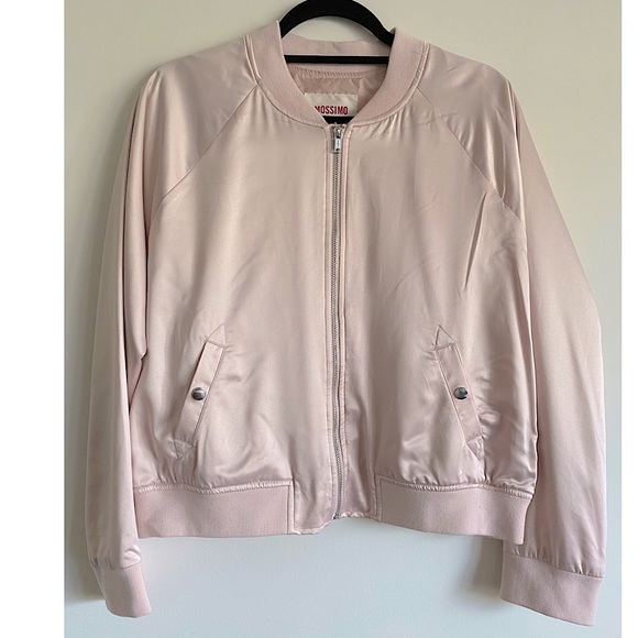 Mossimo Supply Co. | Jackets & Coats | Mossimo Blush Pink Satin Bomber ...